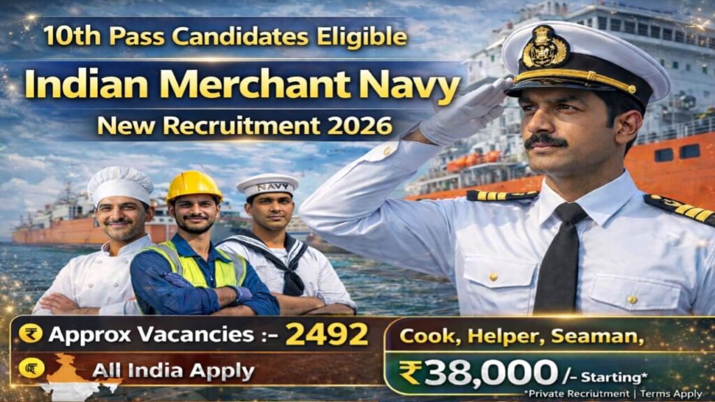 Indian Merchant Navy 2492 Recruitment: 2026 में इंडियन मर्चे